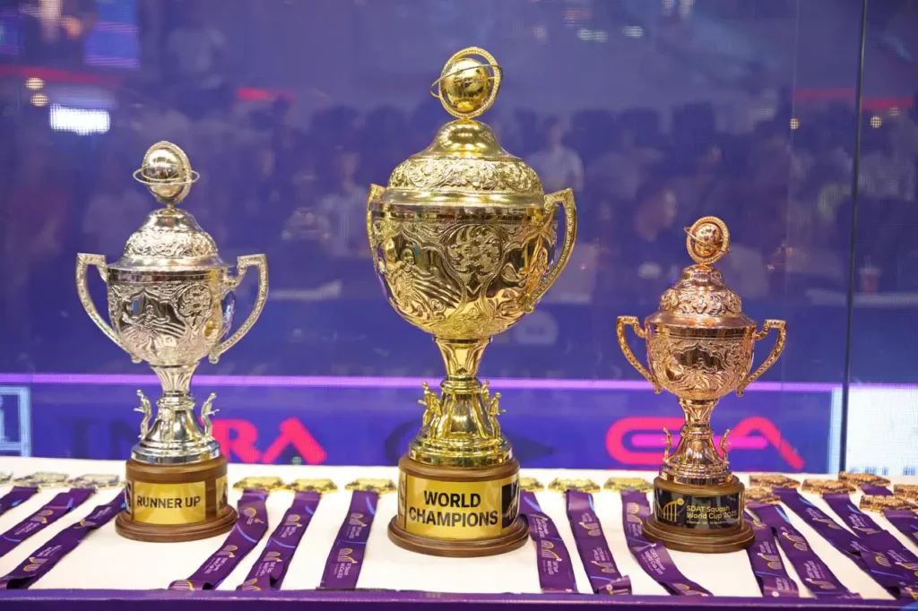 VBJ Crafts Coveted Trophy For Sdat Squash World Cup2025